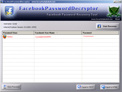 Easy Decryption of Facebook Passwords - /dev/random
